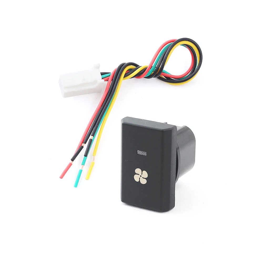 Кнопка-переключатель 12В с синей LED-подсветкой для Ford Transit 2017-2019: для радар-камер, Fan