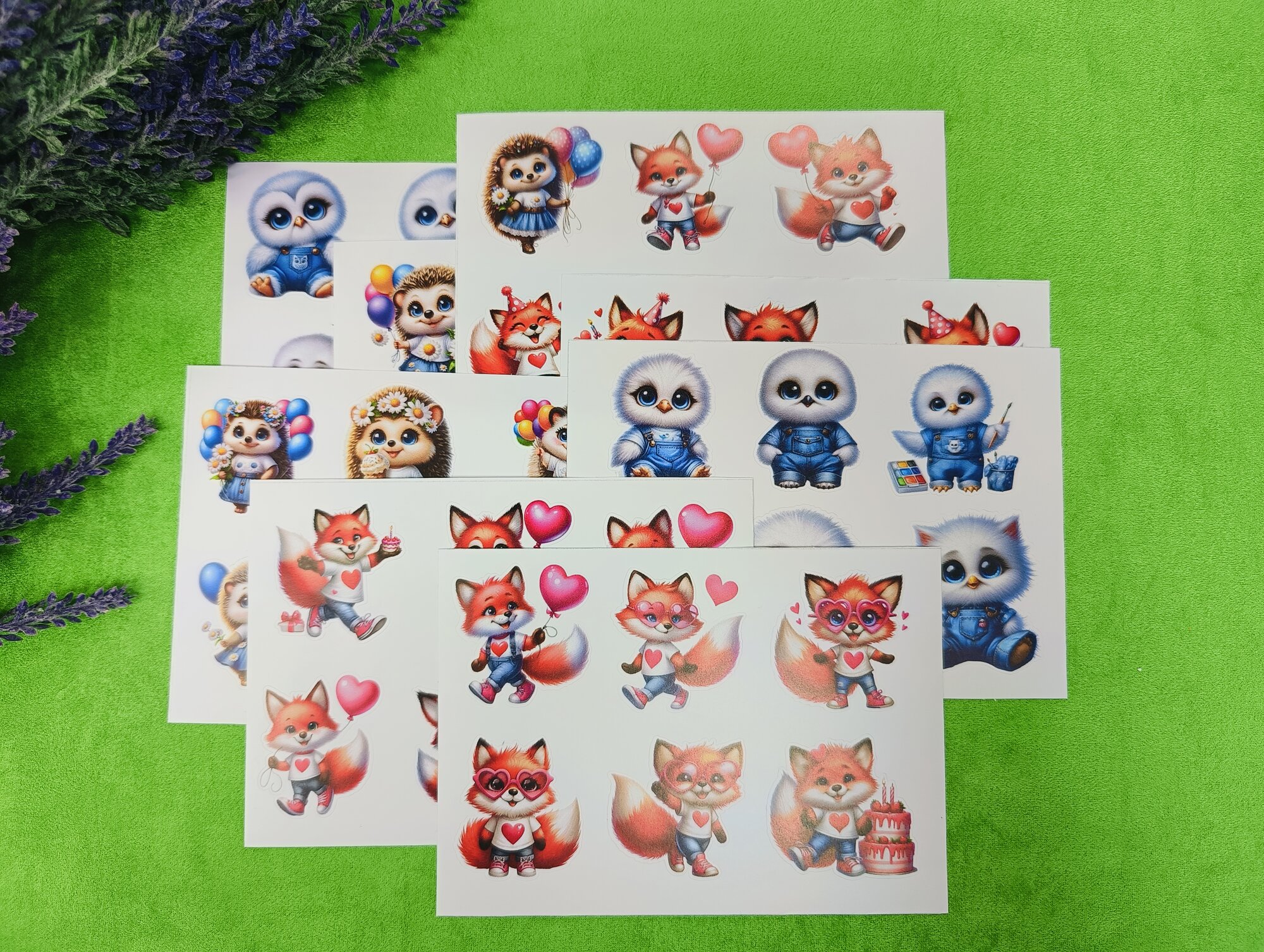 Набор наклеек / стикеров для творчества №1