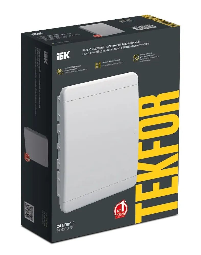 TEKFOR Корпус пластиковый встроенный ЩРВ-П-24 IP41 белая дверь IEK