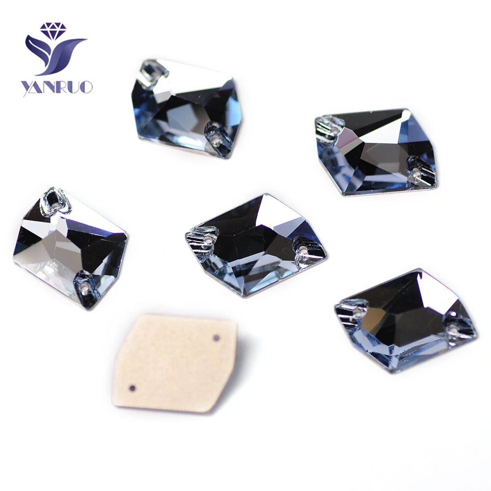 Стразы YANRUO 3265, 16x20mm, Light Sapphire, 9шт