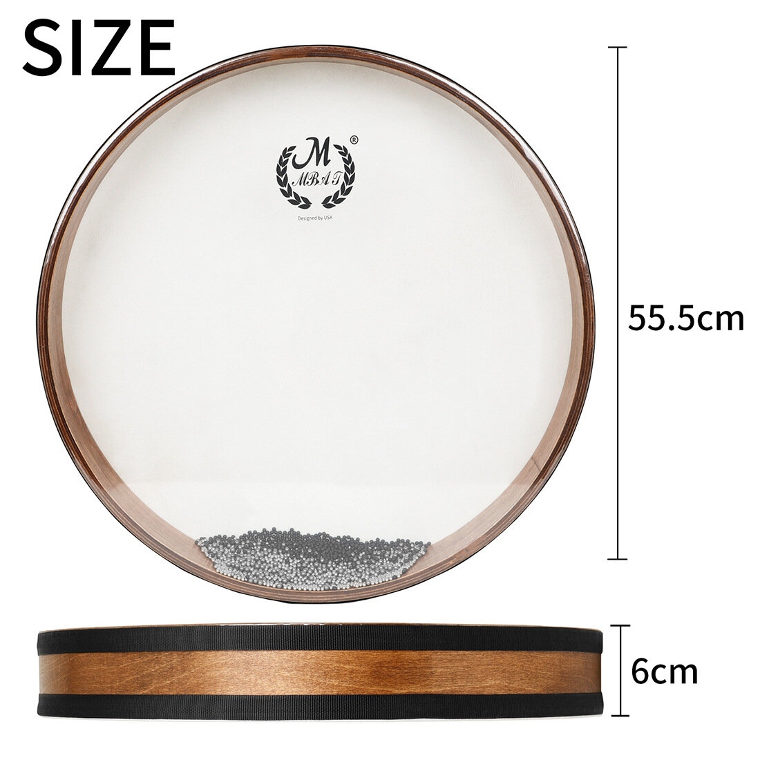 2026 Мейбет ударный инструмент 16/18/20/ 22inch барабан океанских волн, имитирующий естественные звуки, из массива дерева