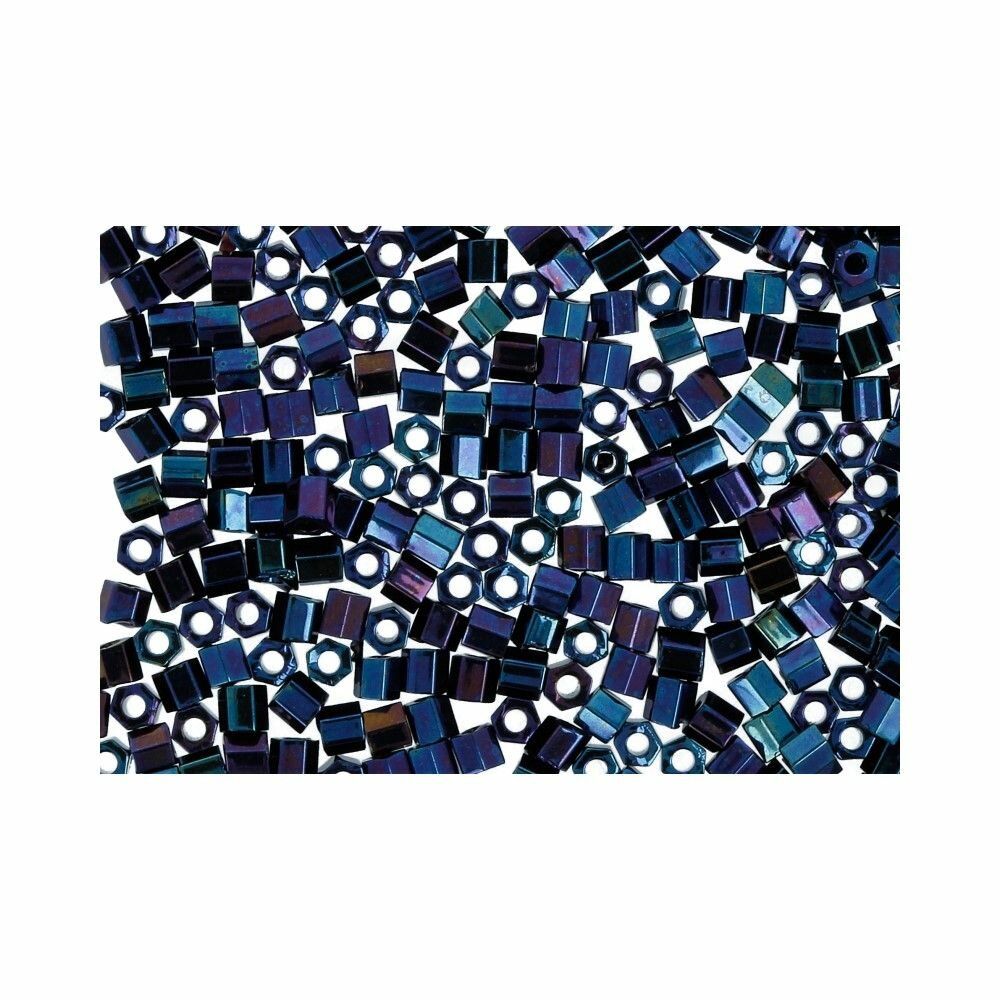 Японский шестиугольный бисер 11/0 Hexagon Toho 2.2 мм, цвет 0082 синий, 5гр