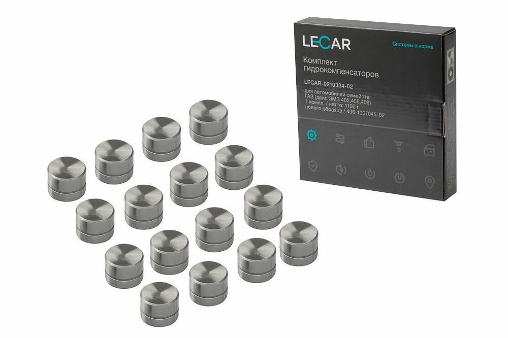 Комплект гидрокомпенсаторов ГАЗ (двигатели ЗМЗ 405, 406, 409) нового образца тонкий клапан LECAR