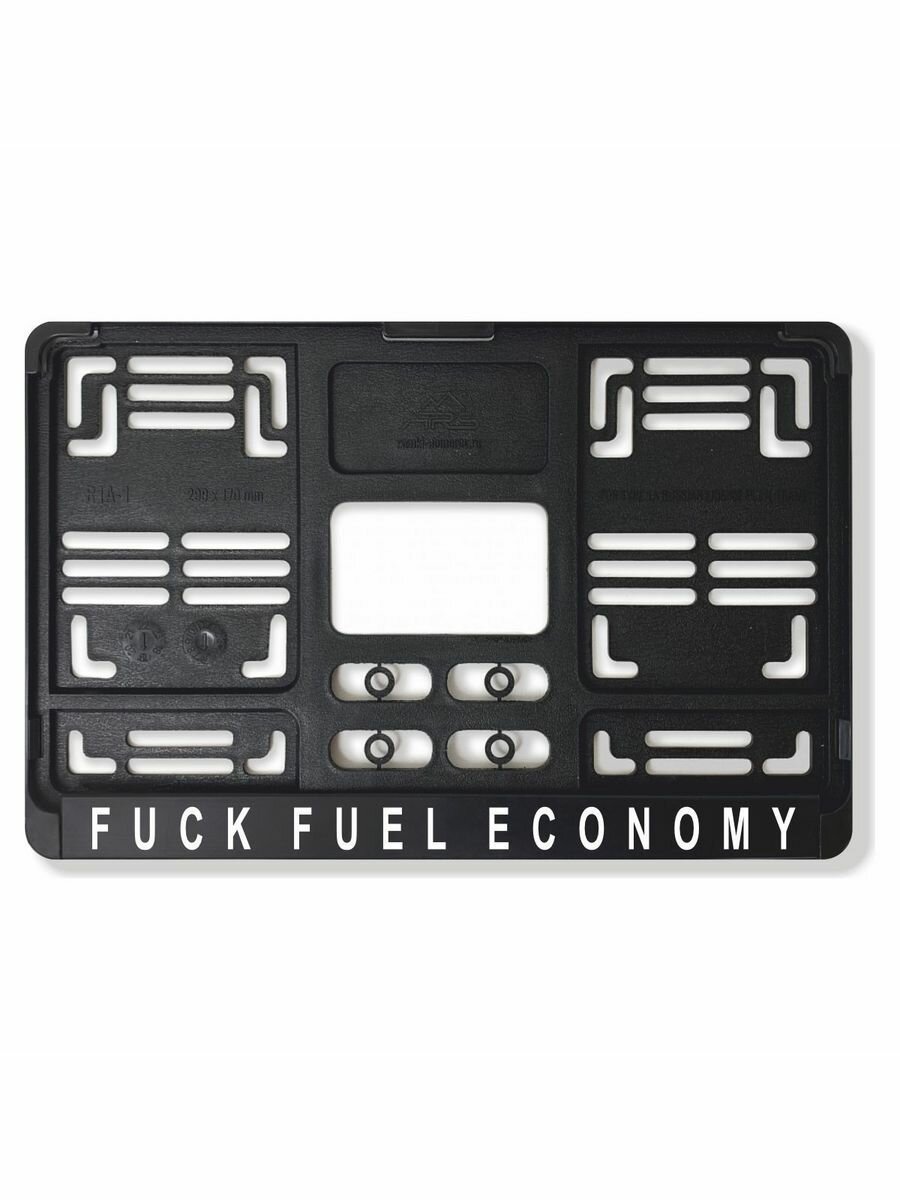 Авторамка 1А (квад.), 296х192мм "F@@K FUEL ECONOMY". Арт рэйсинг