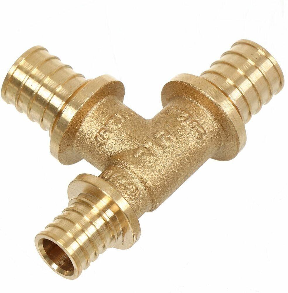 Тройник переходной аксиальный 20х16х20 мм, латунный, РТП | 28333