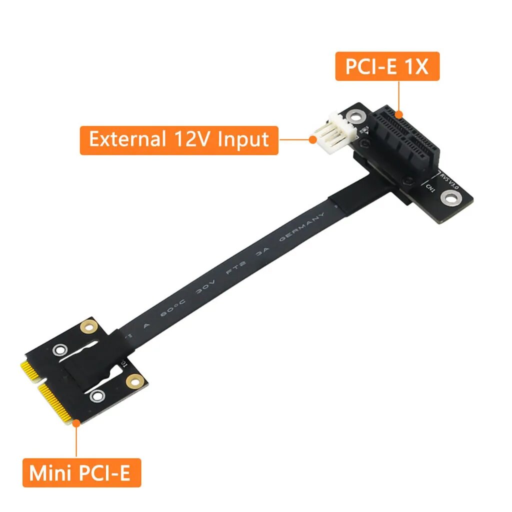 Кабель-адаптер Mini PCIe to PCI-E Riser PCI-E 1X