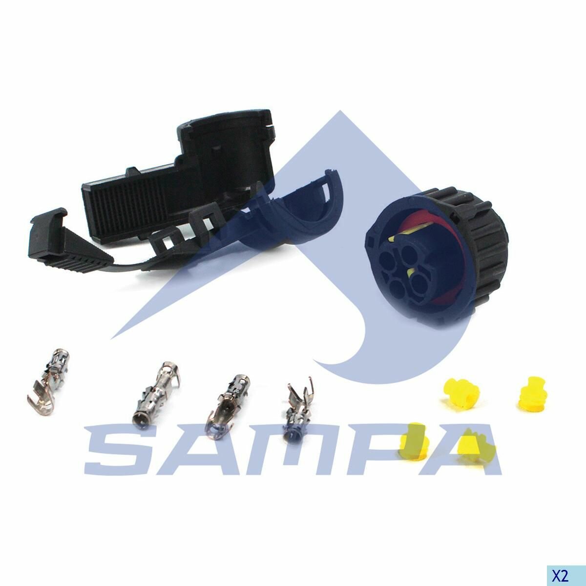 Разъём электрический 4-pin универсальный (угловой) 096.1096 SAMPA