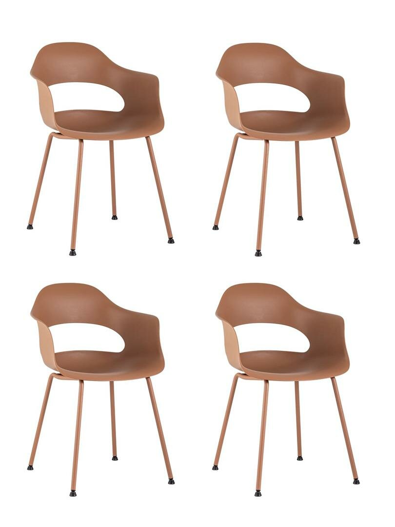 Комплект Stool Group Стул Lady пластик коричневый 4 шт. арт. УТ000037271