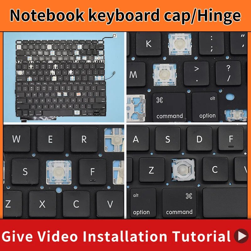 Сменный колпачок для клавиатуры, ножничный зажим и шарнир для клавиатуры MacBook Air Pro A1370 A1465 A1369 A1466 A1502 A1398 A1278