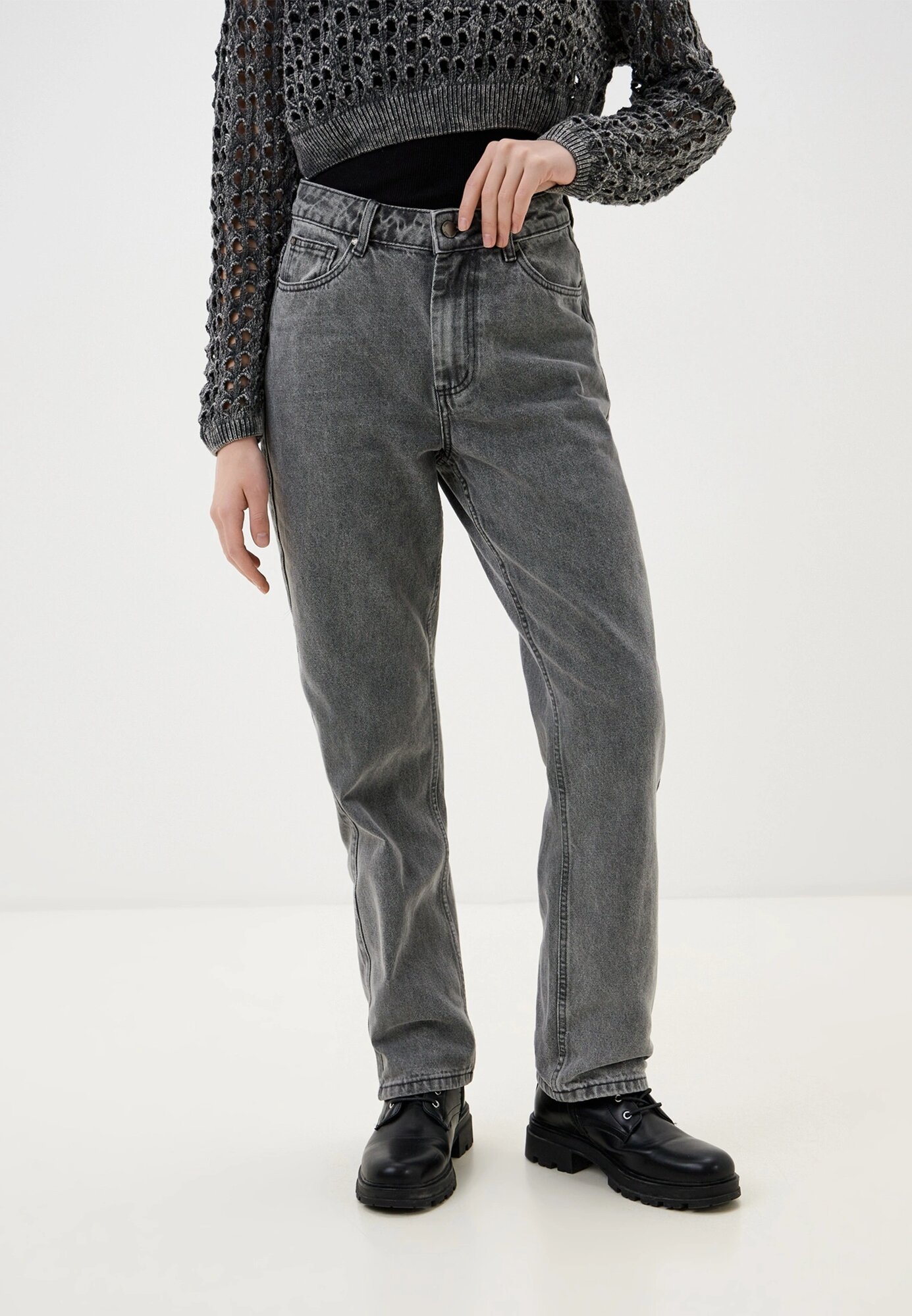 Джинсы мом Raw Denim 