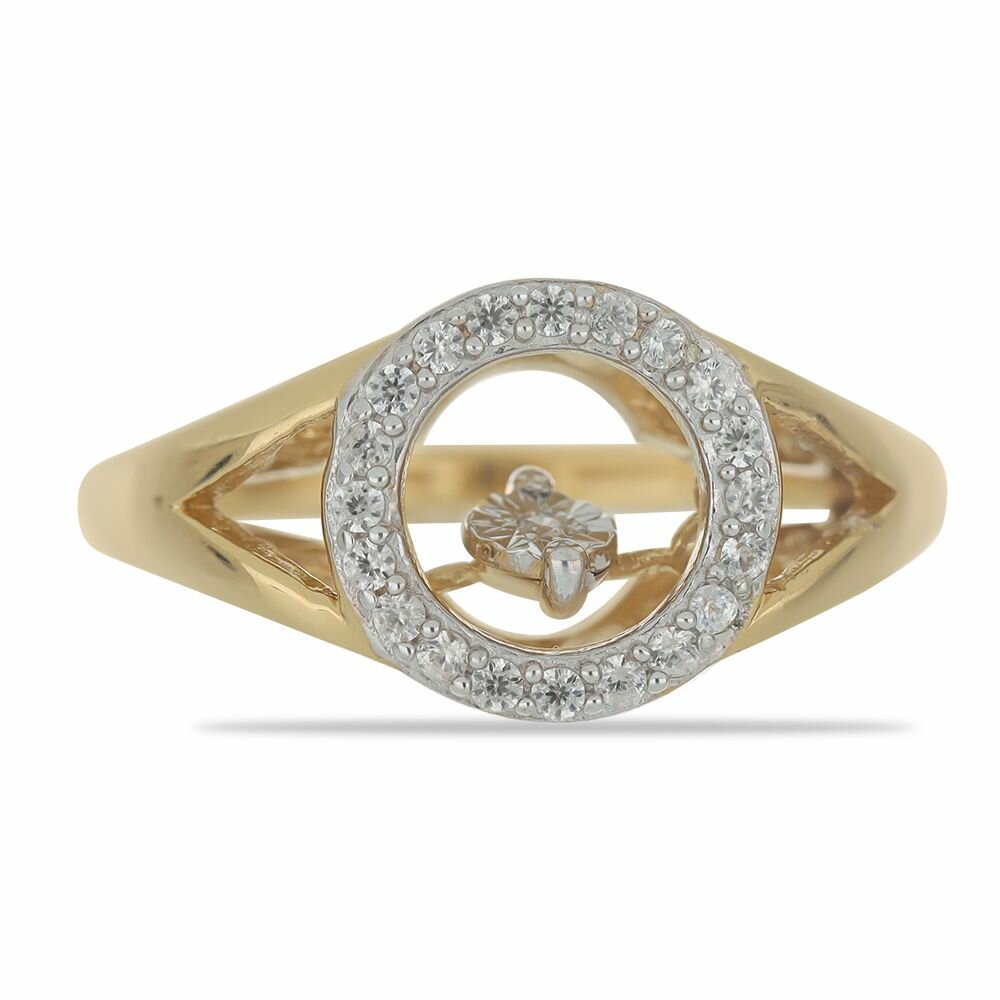 Кольцо, серебро, 925 проба, бриллиант, циркон