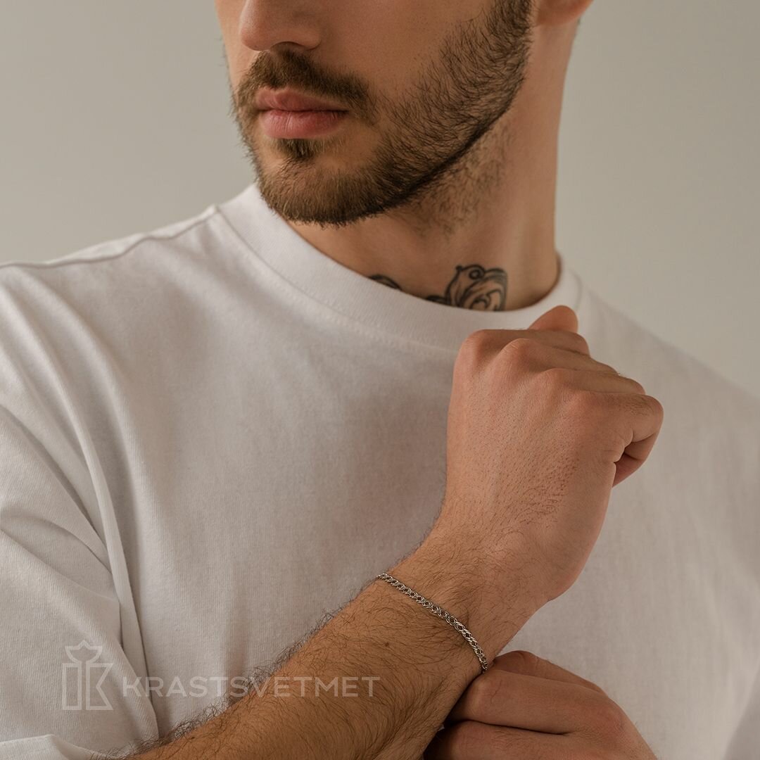 Браслет, серебро, 925 проба, родирование