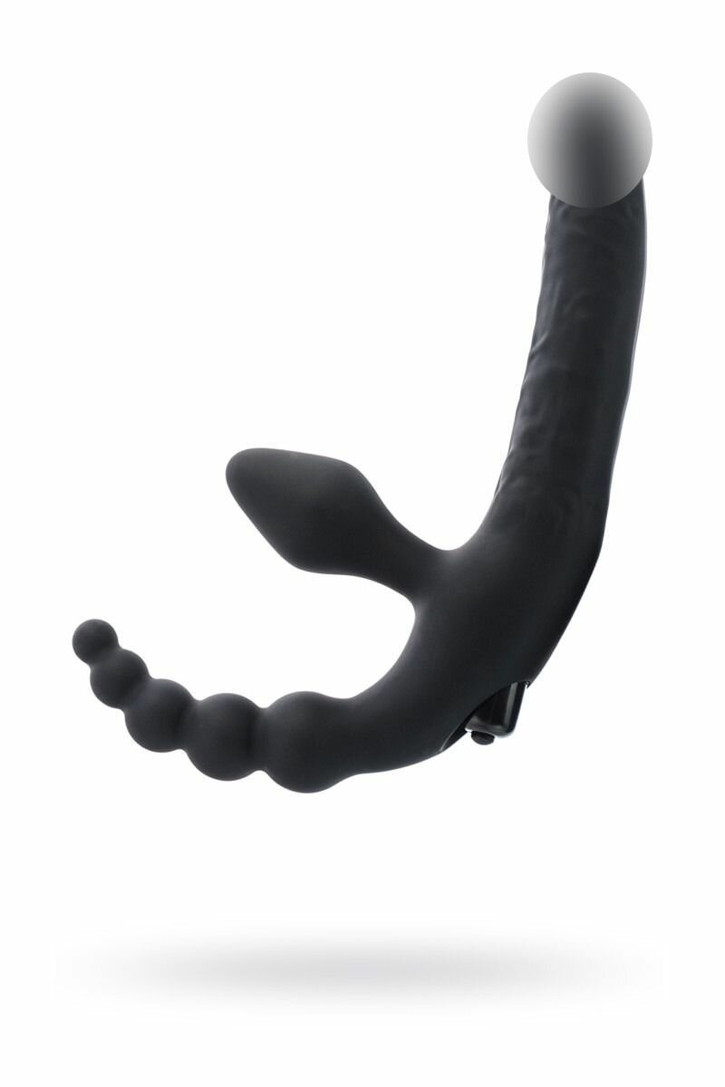 Страпон силикон Black&Red Strapless Strap-On 35 см, 901401-5, черный