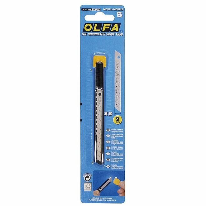 Нож сегментированное лезвие, автоматический фиксатор, OLFA 9 мм