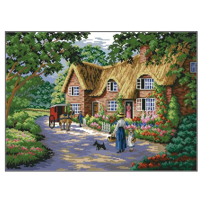 Набор для вышивки крестиком Amishop, 18CT unprint canvas