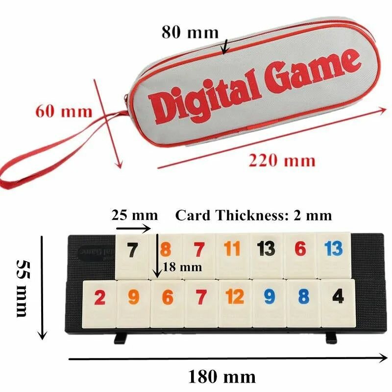Traveling Portable Israel Mahjong Digital Board Game Rummikub Настольная Игра 2-4 игрока