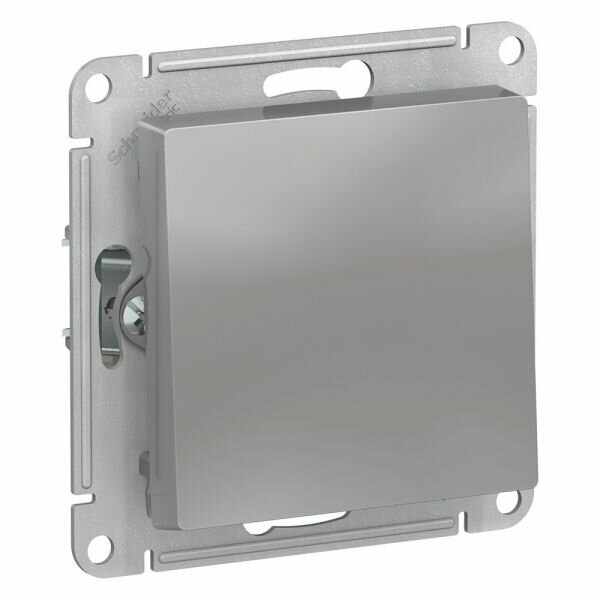 6 шт. Systeme Electric AtlasDesign Алюминий Выключатель 1-клавишный сх.1, 10АХ, механизм ATN000311