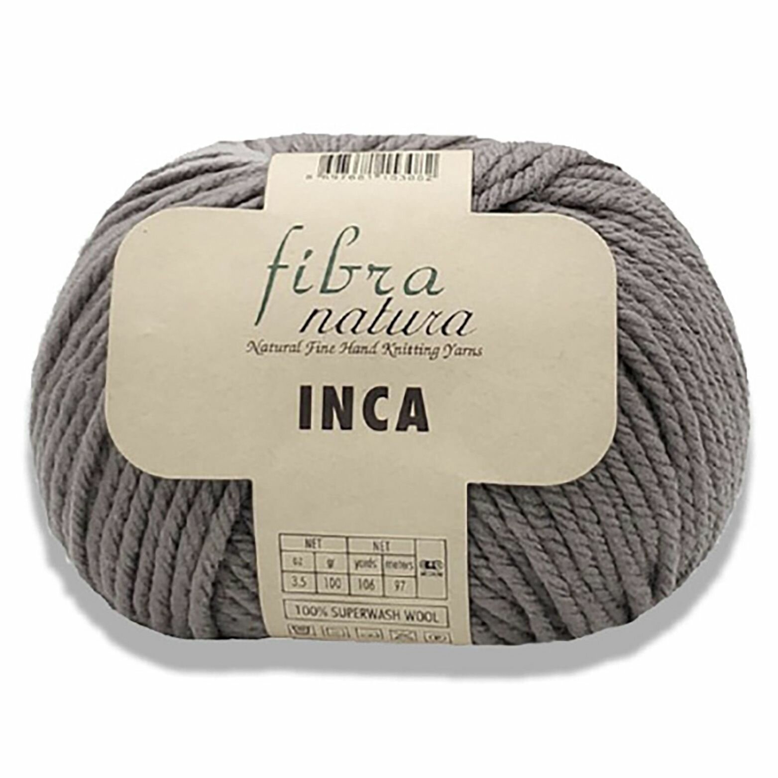 5 Мотков, Fibra Natura INCA, 100% Шерсть супервош / 100 гр. - 97 м, Цвет-43031