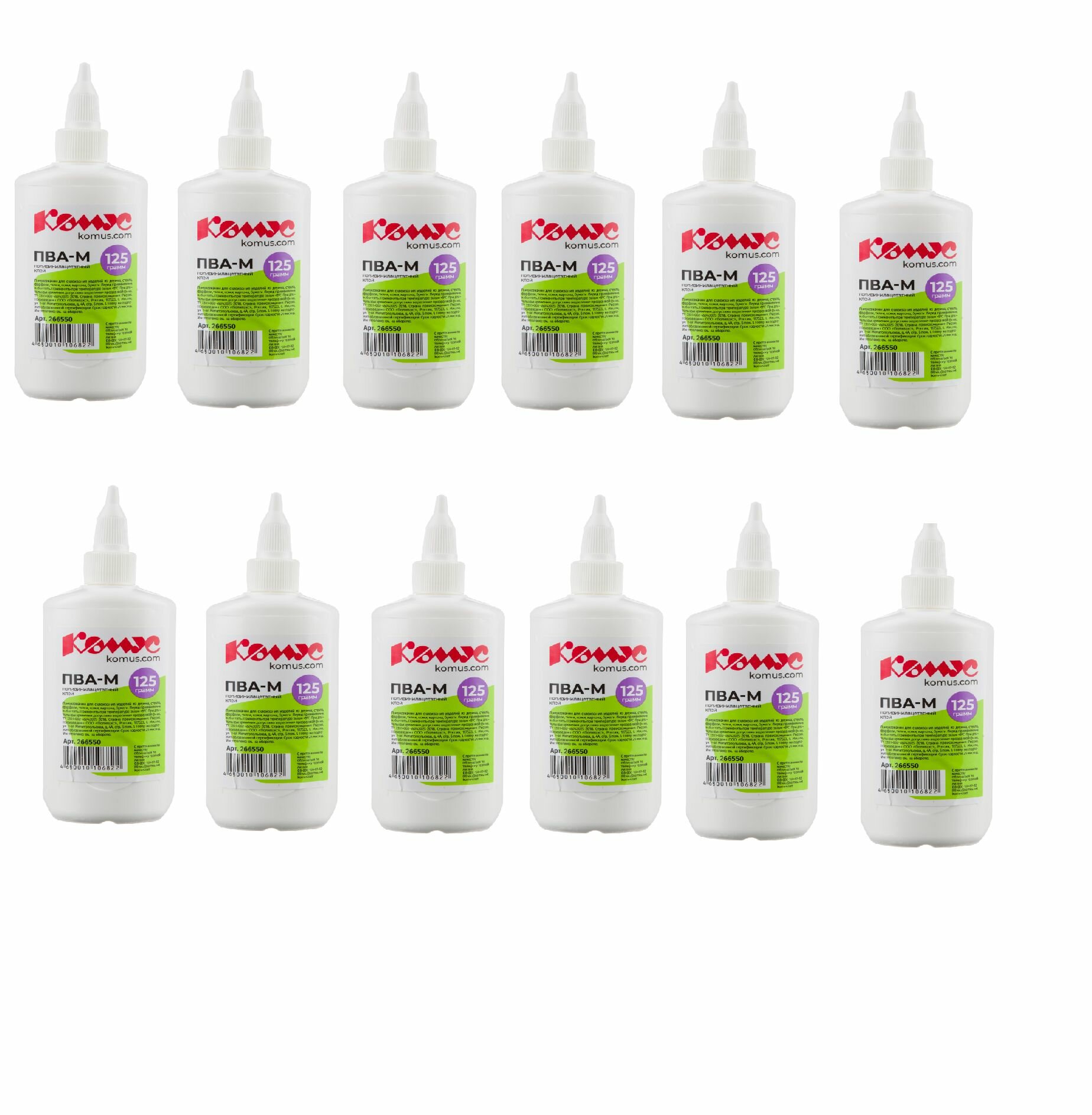 Комус Клей Пва, 125 г, 12 уп