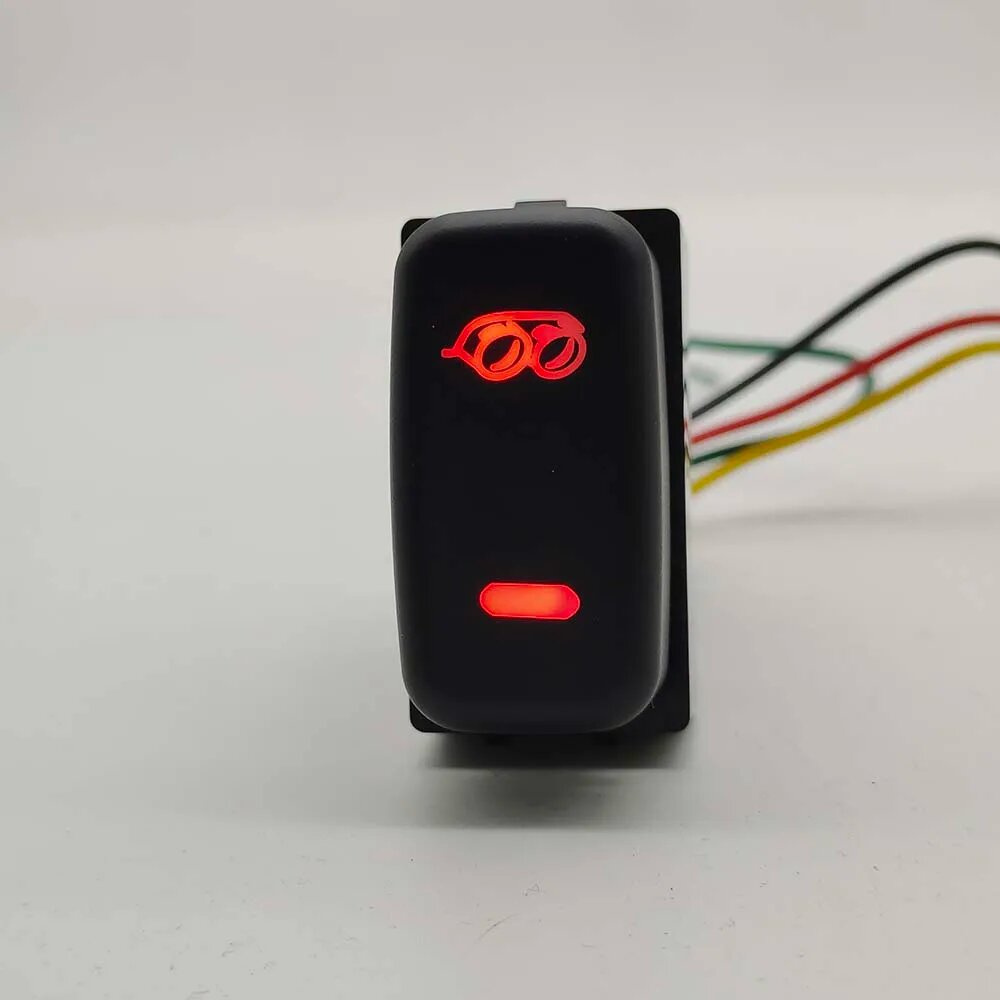 Автомобильный красный светодиодный DRL, передняя противотуманная фара, кнопка включения и выключения камеры для Mitsubishi Outlander 06-12 Lancer Pajero Triton L200 ASX