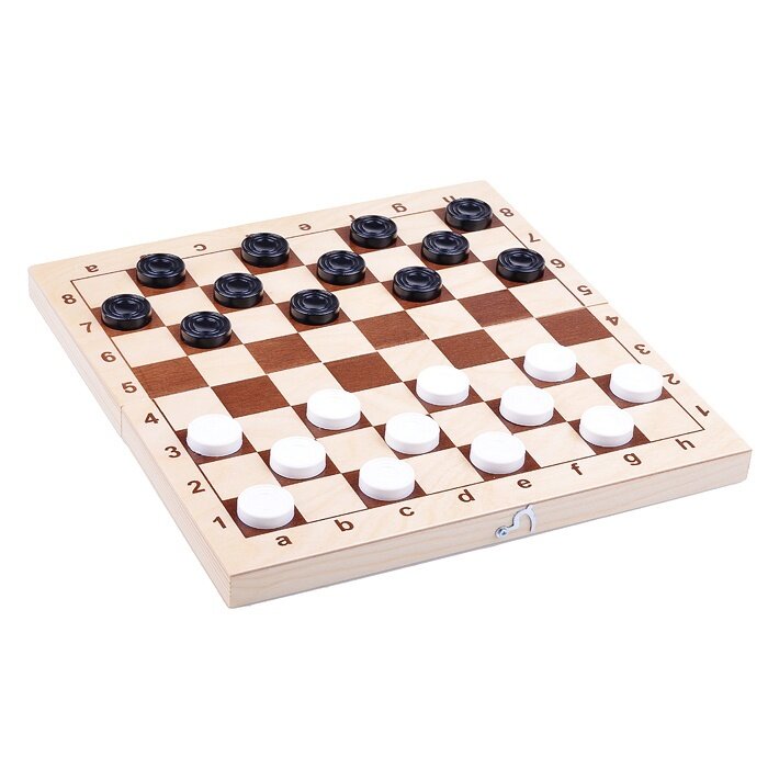 Шашки Десятое Королевство поле 29х29 см (пластиковые фишки в деревянной упаковке) (02862)