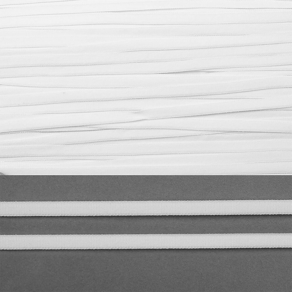 Резинка бельевая TBY 5 мм, белый, F101, упаковка 100 м