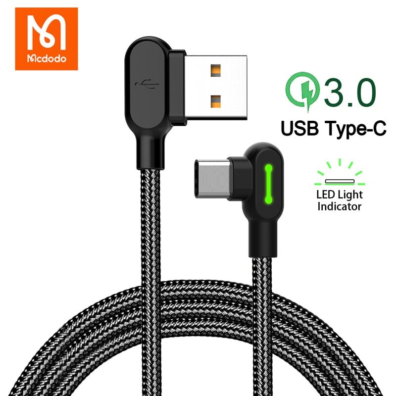 Кабель Mcdodo USB Type C 2A для быстрой зарядки и синхронизации данных для телефонов Xiaomi Huawei Samsung Android USB-C
