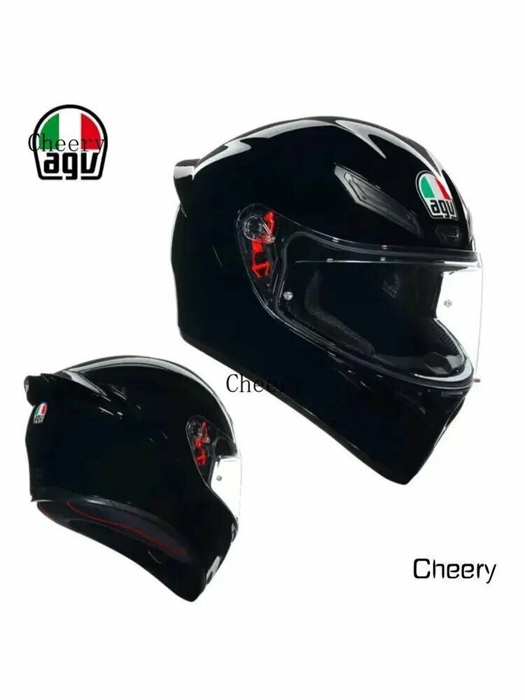 AGV Мотошлем, цвет: черный, размер: L