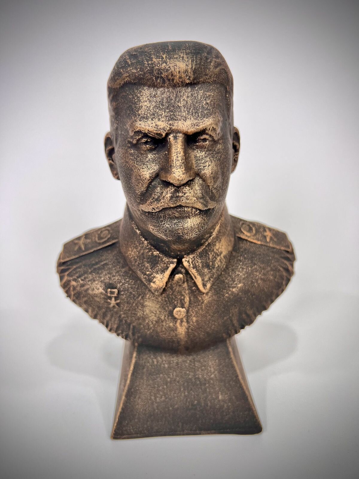 Сталин. Статуэтка из гипса. Бюст. Фигурка вождя. СССР. Россия — фото 1