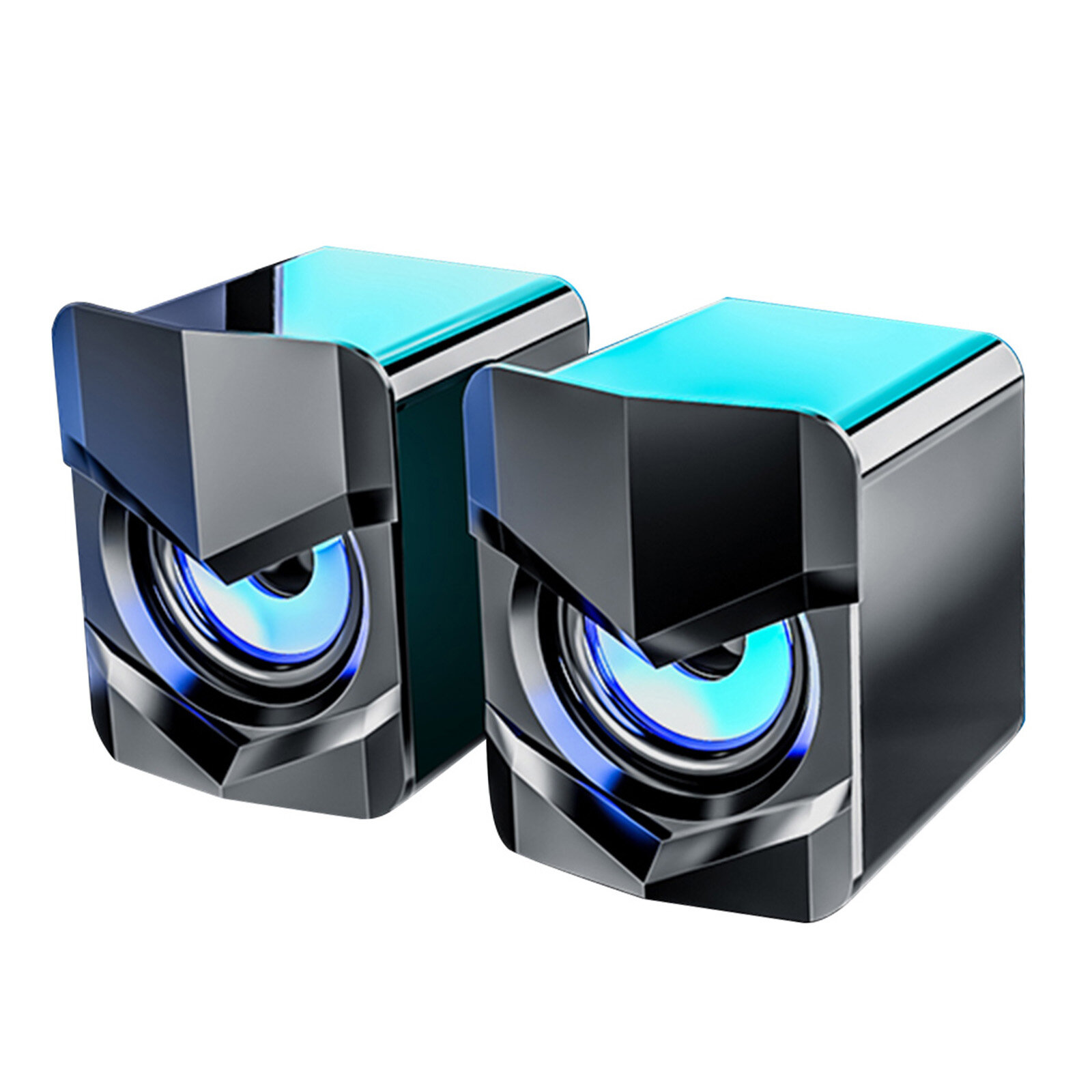 V-158 Миниатюрные настольные компьютерные колонки, супербасовый сабвуфер, проводной музыкальный плеер 3,5 мм, USB-колонка для домашнего использования, совместимы с мобильными телефонами и ноутбуками.