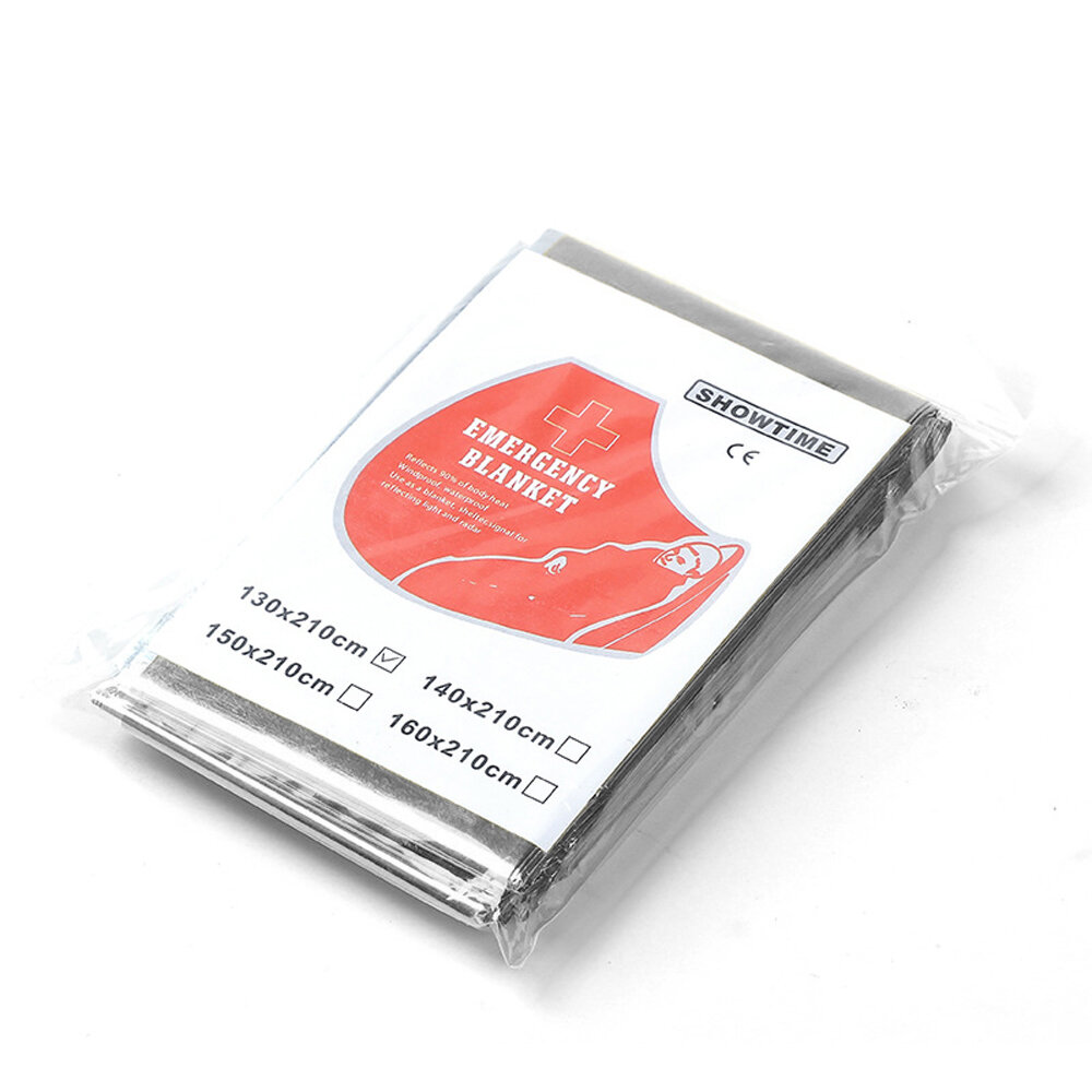 Спасательное одеяло для экстренных ситуаций, для выживания на природе, первой помощи, термоодеяло из фольги, от переохлаждения, ветрозащитное многоцелевое одеяло для походов и кемпинга.