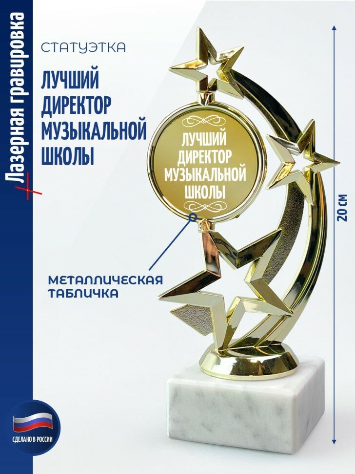 Статуэтка Звезда "Лучший директор музыкальной школы" (19,5 см)