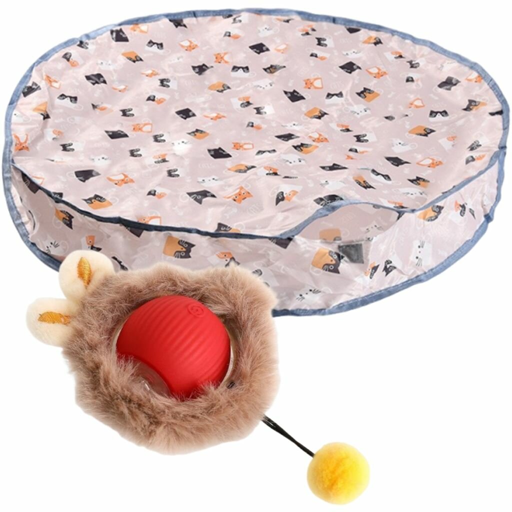 Игрушка для домашних кошек двухслойный охотничий чехол интерактивная игрушка для кошек-чехол и одеяло funny cat ball red