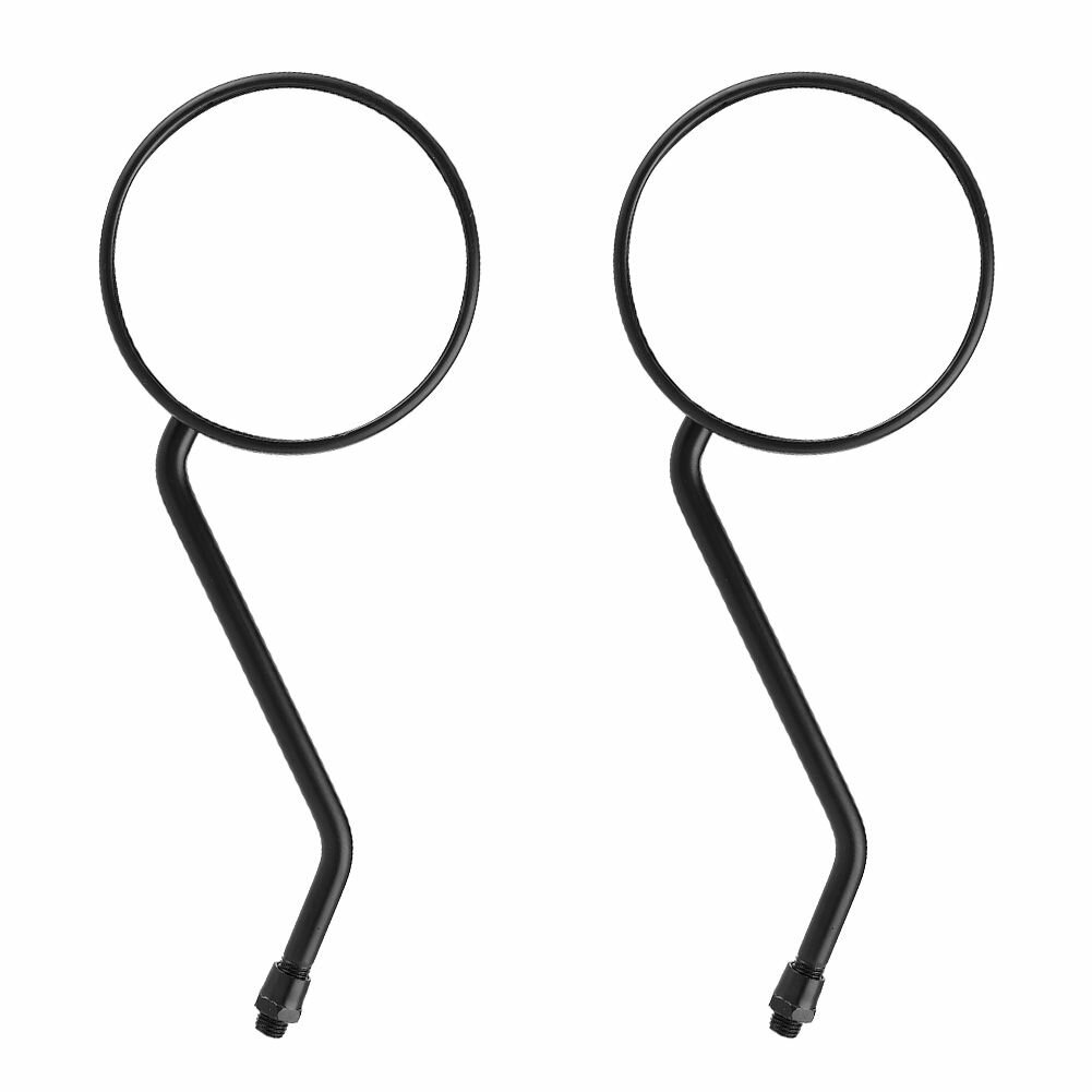 1 парный универсальный боковой зеркало для мотоцикла, 10 мм, черный, круглый, с поворотом на 360