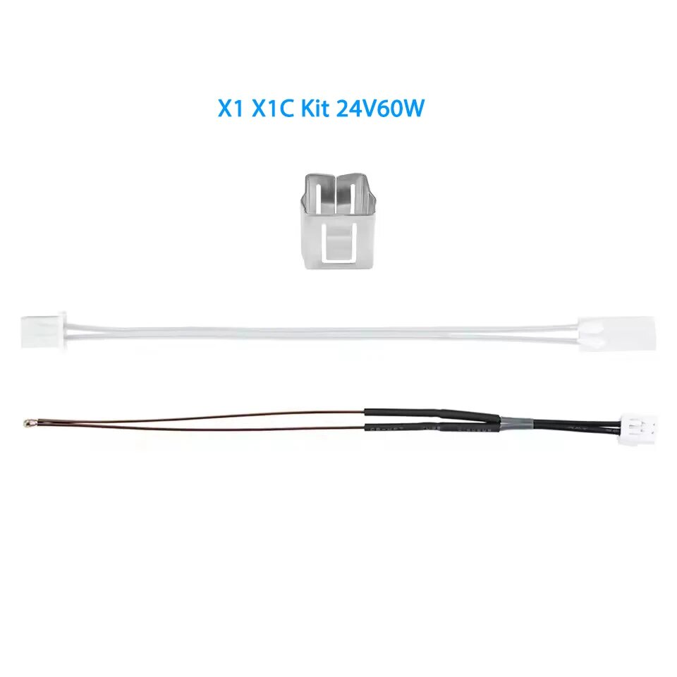 Керамический картриджный нагреватель 24 В, 48 Вт/60 Вт для 3D-принтера Bambu Lab X1 X1C P1P P1S, 100 К NTC 3950, термистор, датчик температуры 350 ℃