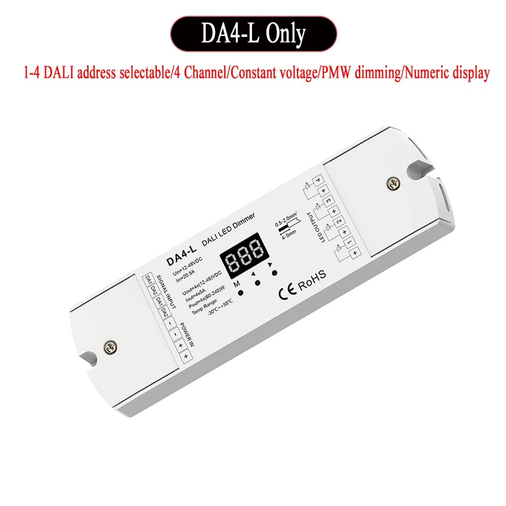 CENFAYA DA4-L 4-канальный DALI диммер 12В/24В