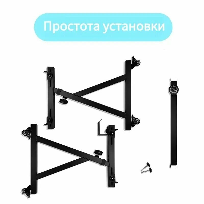 Стойка для инструмента Z-образная, портативная, для электронных пианино, синтезаторов, гуцинь, С колесами — фото 1