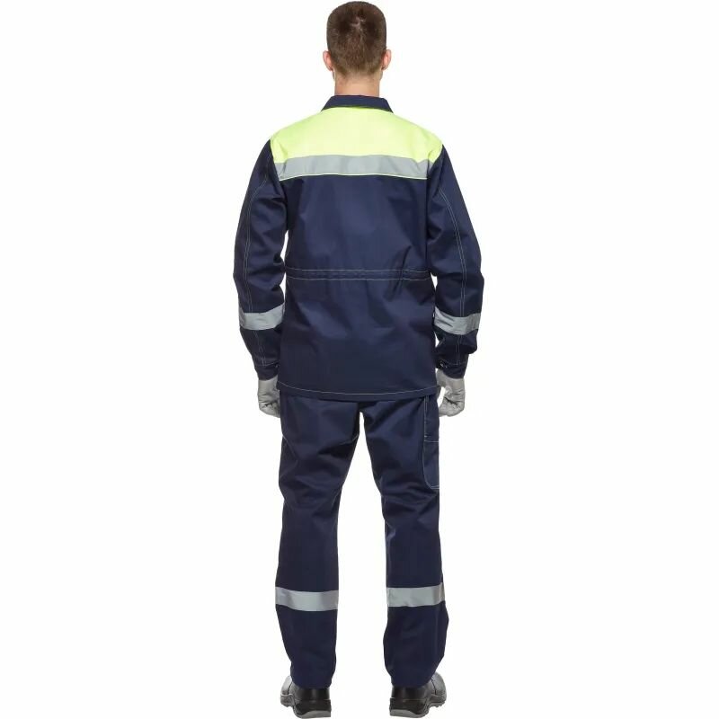 Костюм рабочий летний муж л35-КПК син/лимон (р.56-58) 158-164