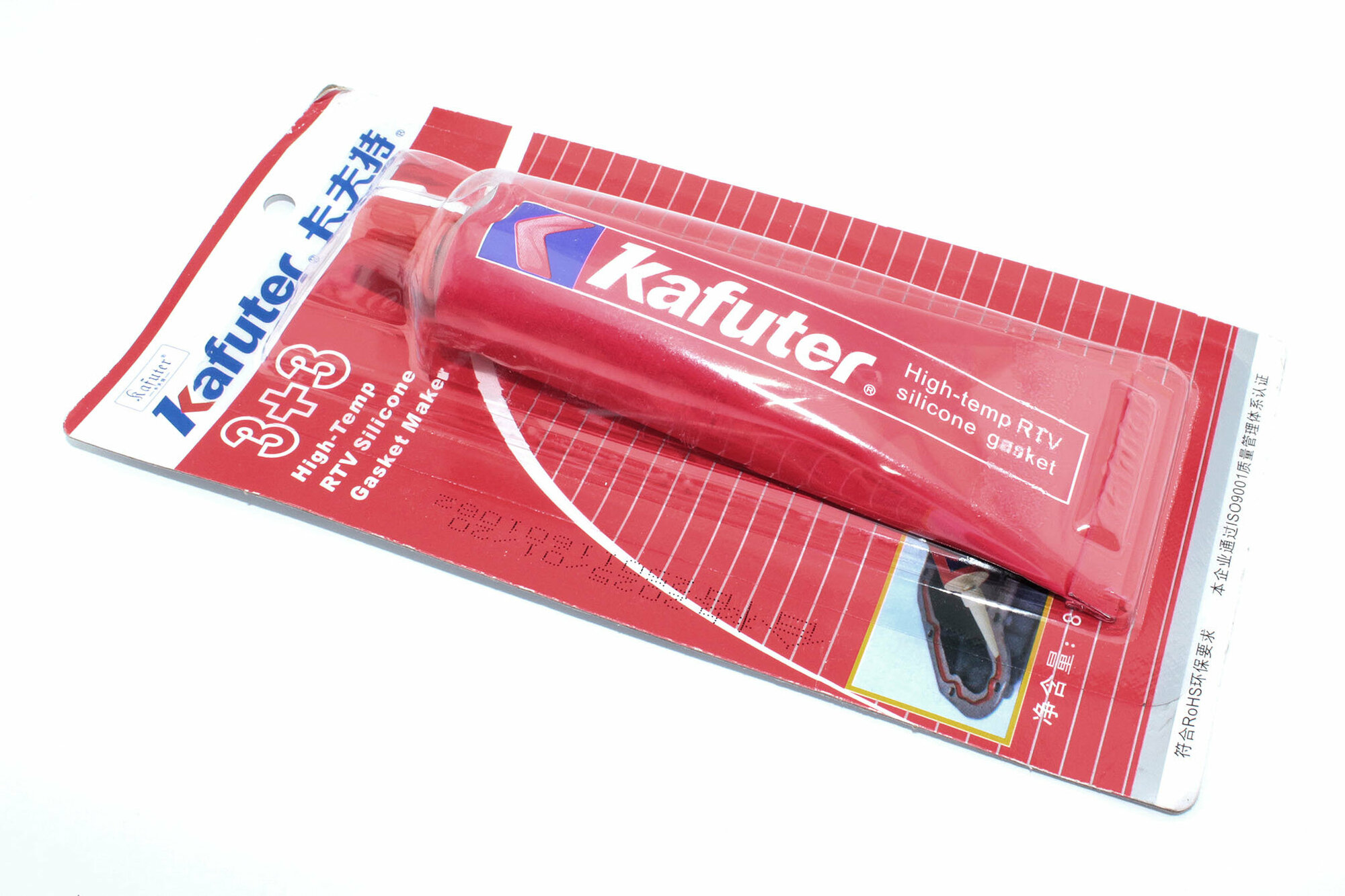 Высокотемпературный силиконовый герметик Kafuter K-383 красный 85 грамм блистер