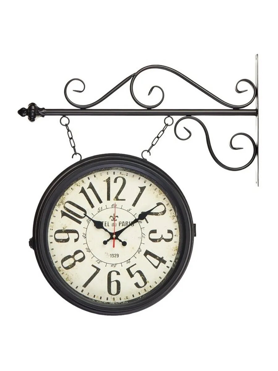 Часы настенные двусторонние, на подвесе "Вокзальные", 55 х 5