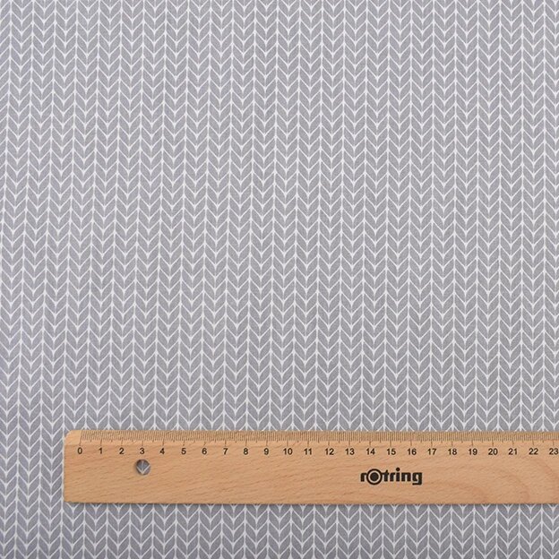 Хлопковая саржевая ткань бежево-серая для шитья Chainho 1 piece 100x160cm