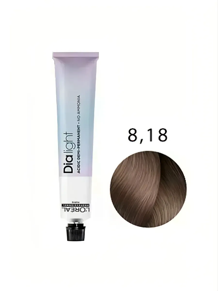 Краска для волос L'Oreal Professionnel DIA Light Acidic Gloss Color No Ammonia, Полуперманентный краситель-блеск, 8.18