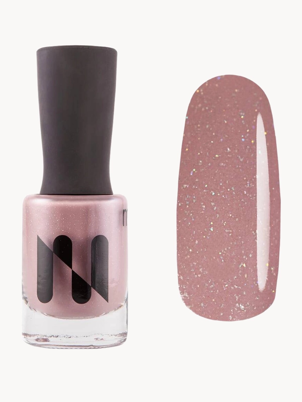 Лак для ногтей Я Буду Твоим Ангелом, темный бежевый, голографический 11 мл