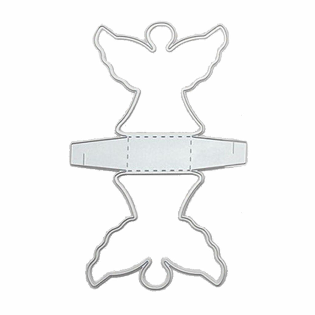 Ангел Коробка Для Резки Металла Умирает Трафарет DIY Альбом Для Вырезок Бумажная Открытка Шаблон