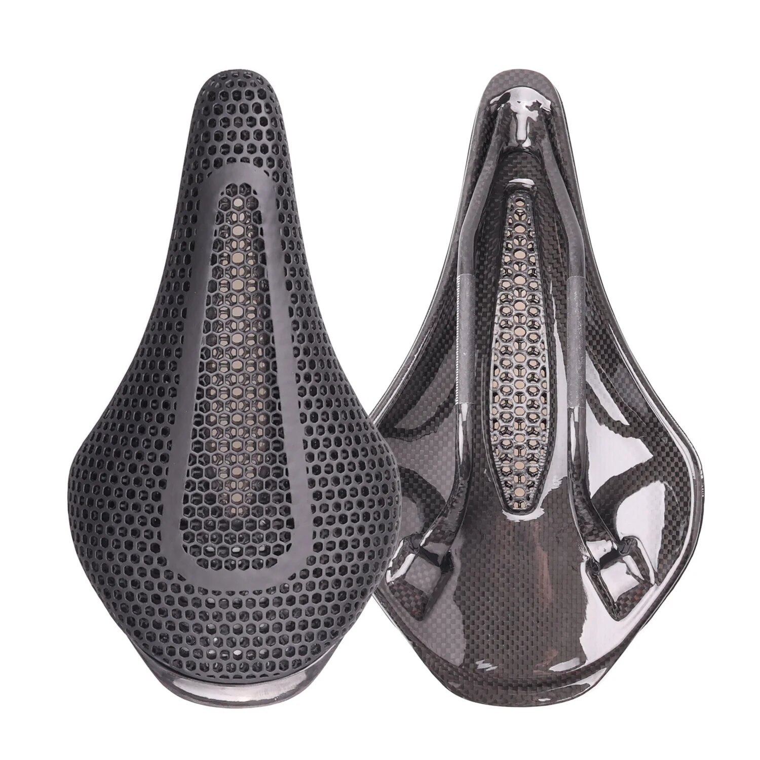 Велосипедное седло с 3D-печатью и полностью углеродным волокном - 145 мм, 185 г, 7*9 - Адаптивное велосипедное сиденье для горного дорожного и гравийного велосипеда