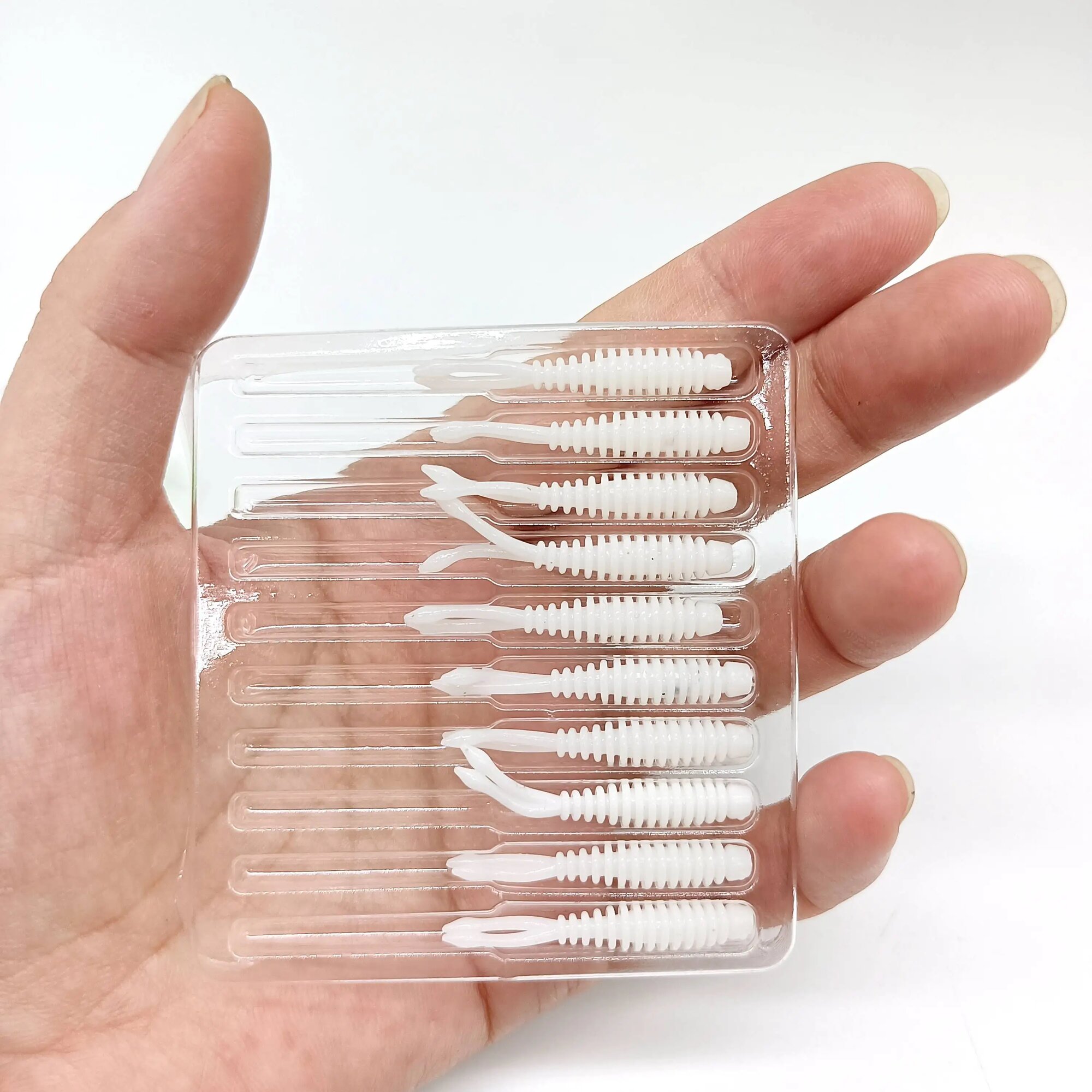 DUODUOYU 10 шт. мягкие воблеры для форели Белый, 10PCS CX04 bai