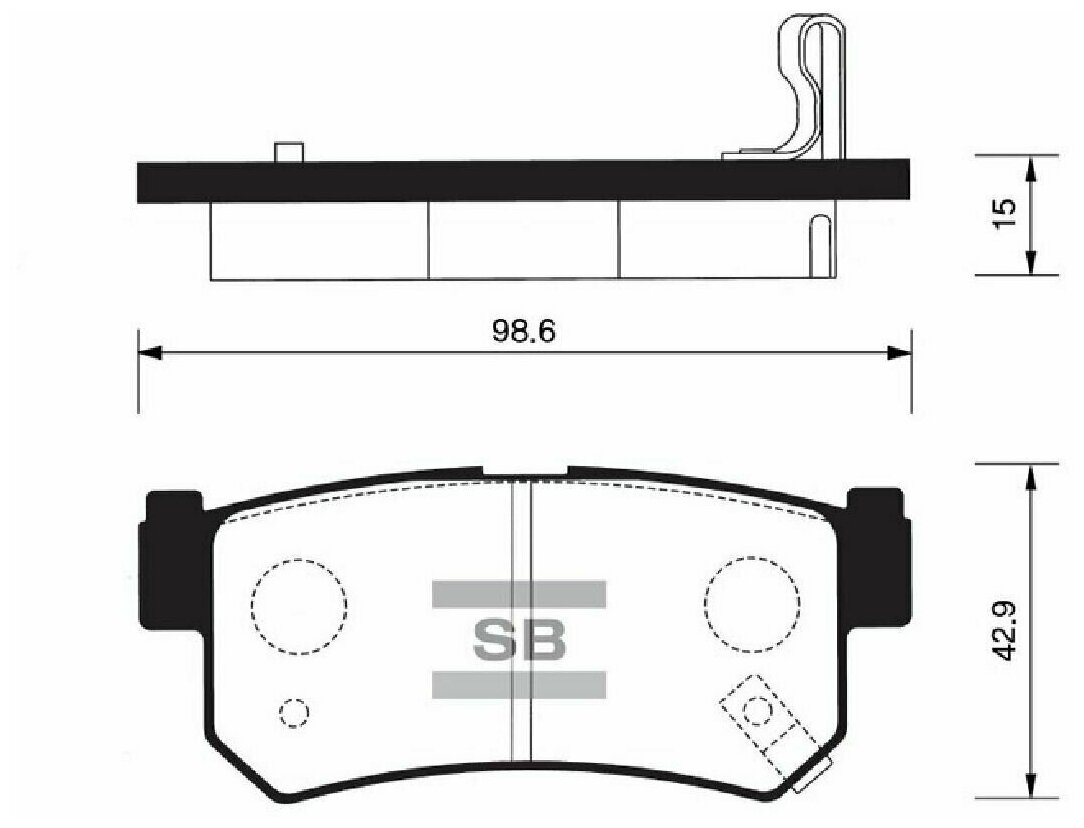 Колодки тормозные SSANGYONG REXTON 02/KYRON 05/ACTYON 05 задние SP1151