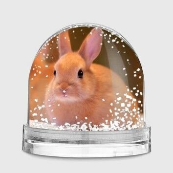 Водяной шар год Кролика №4, Сердца-блёстки