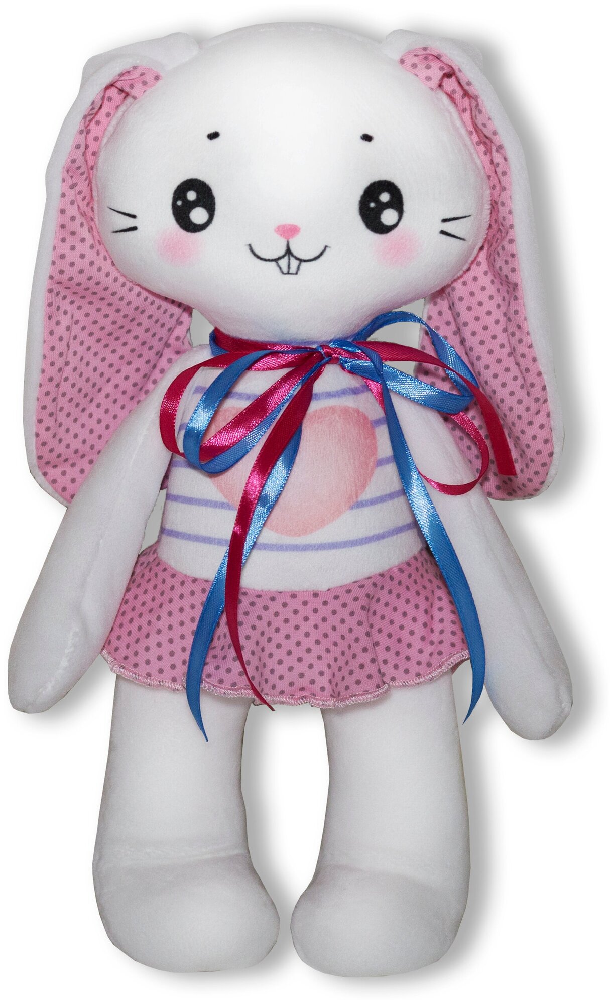 Мягкая игрушка антистресс Штучки, к которым тянутся ручки Заинька, сиреневая полоска, символ года 2023, подарок на новый год