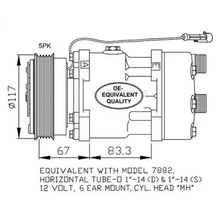 NRF 32779 Компрессор кондиционера Citroen Jumper 2.8D 02-